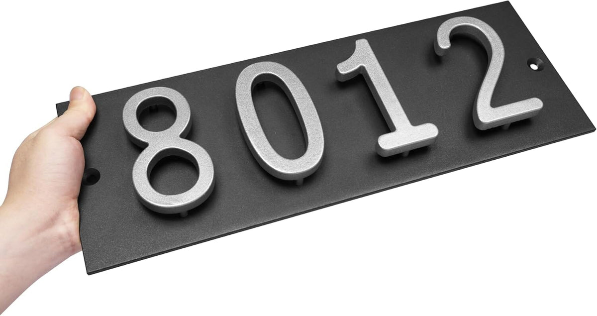 Royal Shade Personalized Floating 4 Digits Numbers Vertical Address ...