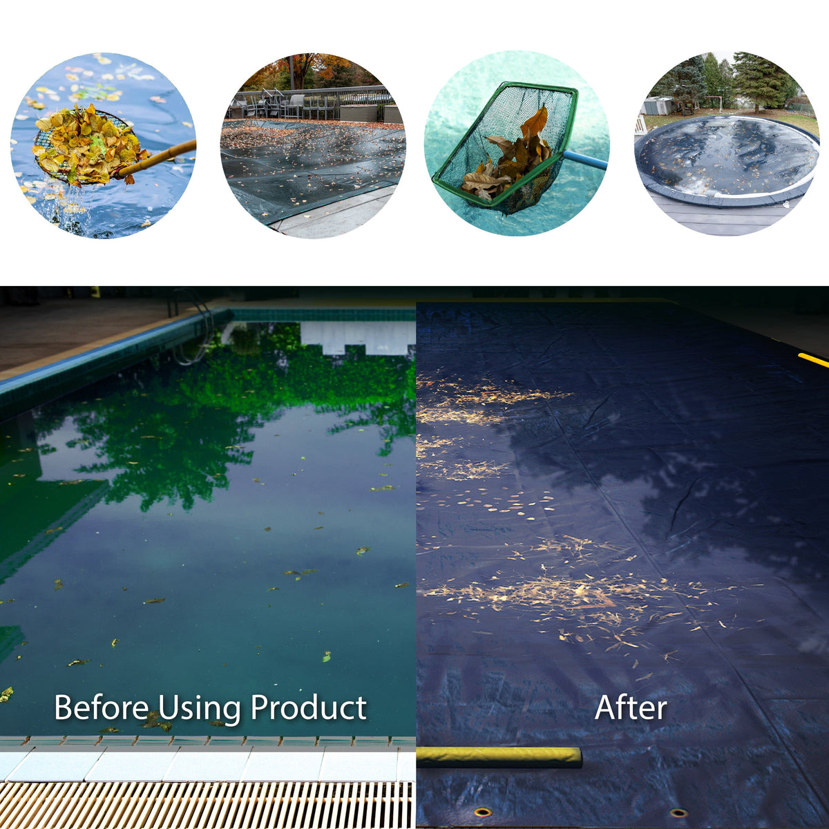 ColourTree Rectangular Navy Blue In Ground Winter Pool Cover