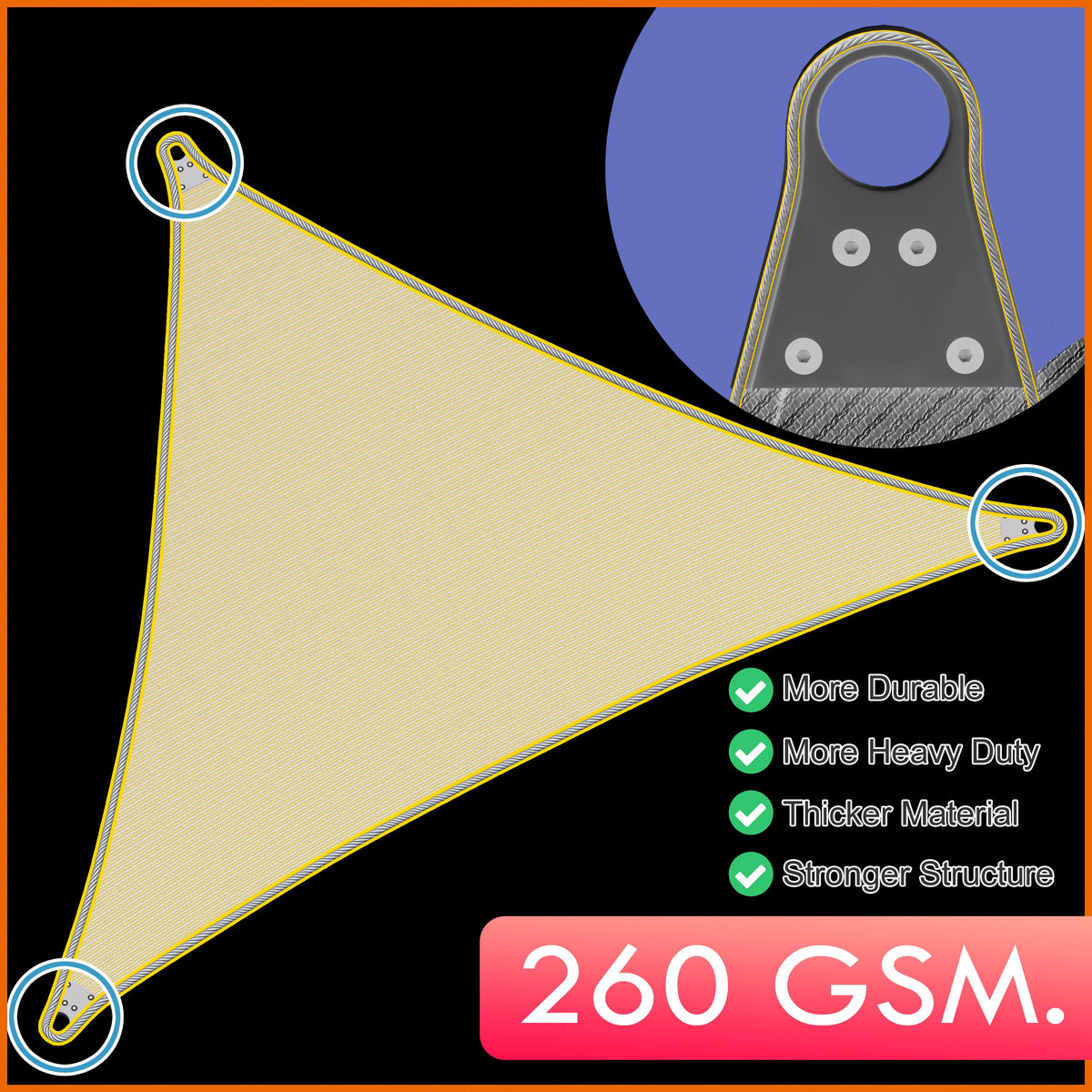 Sun Shade Sail Sample Set for All Colors | Super Ring– ColourTree